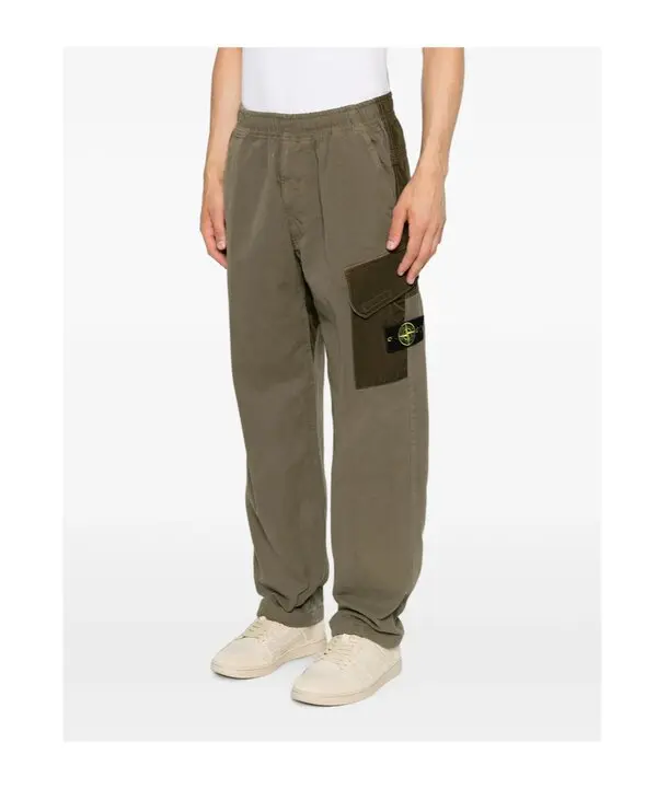 Stone Island Elastic-waist Casual Trousers