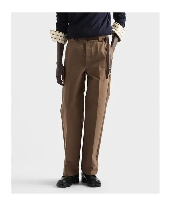 Prada Logo-plaque Straight-leg Trousers