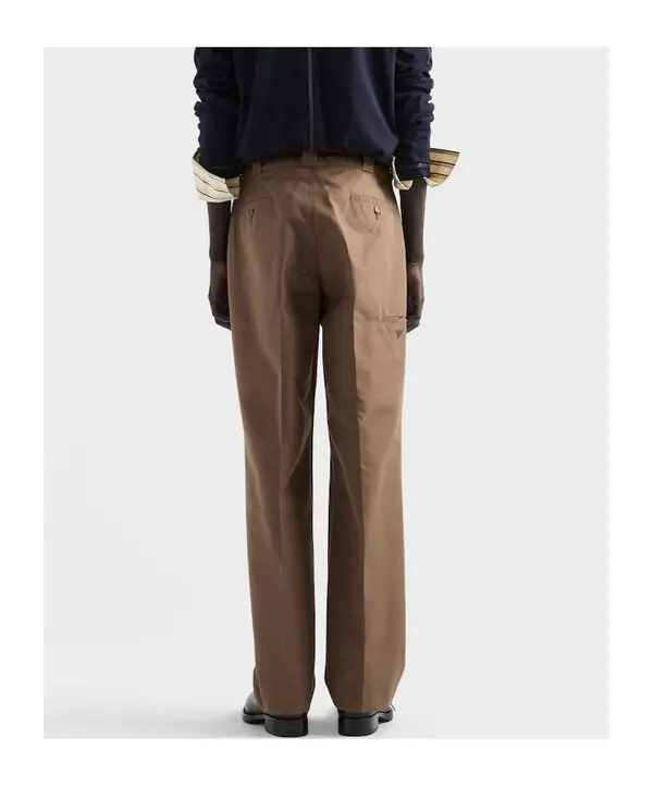 Prada Logo-plaque Straight-leg Trousers