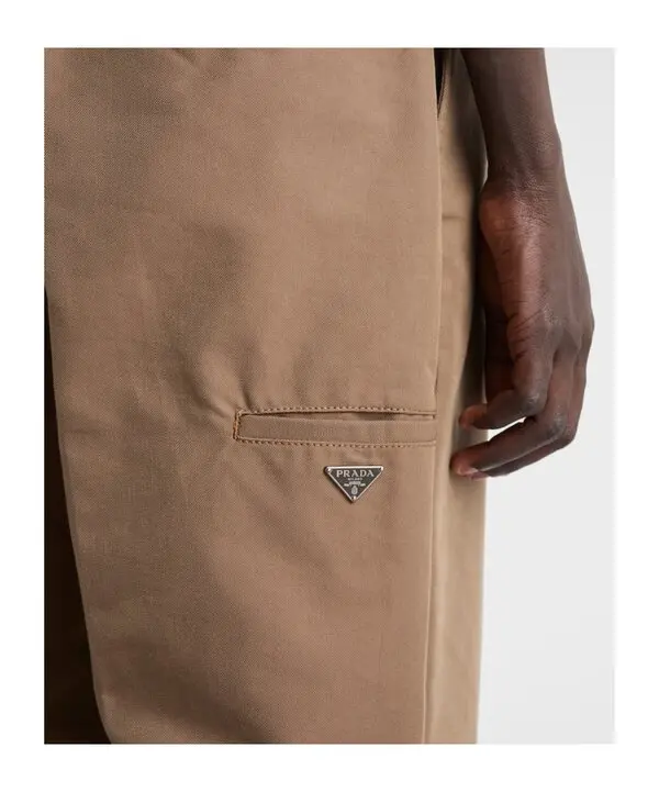 Prada Logo-plaque Straight-leg Trousers