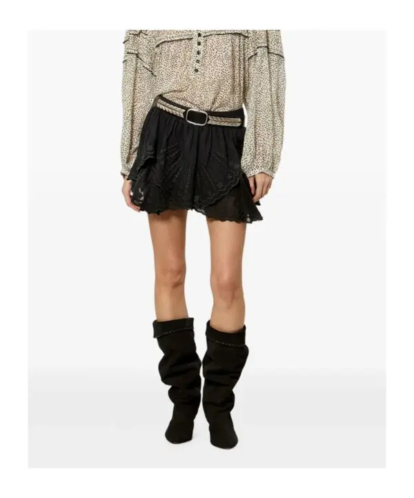 Isabel Marant Étoile Layale Embroidered Shorts - Black