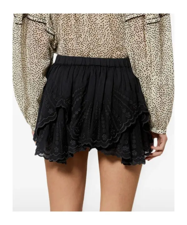 Isabel Marant Étoile Layale Embroidered Shorts - Black