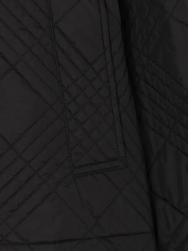 Burberry Quilted Nylon Cropped Jacket - Black