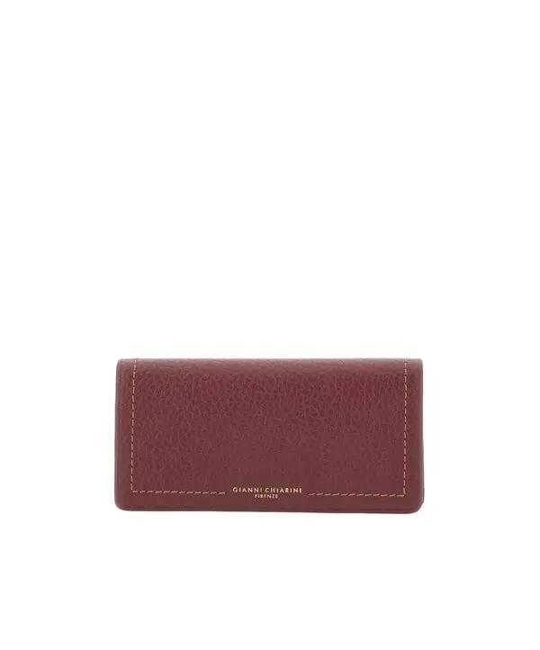 GIANNI CHIARINI Bubble Flap Wallet - Wine Red