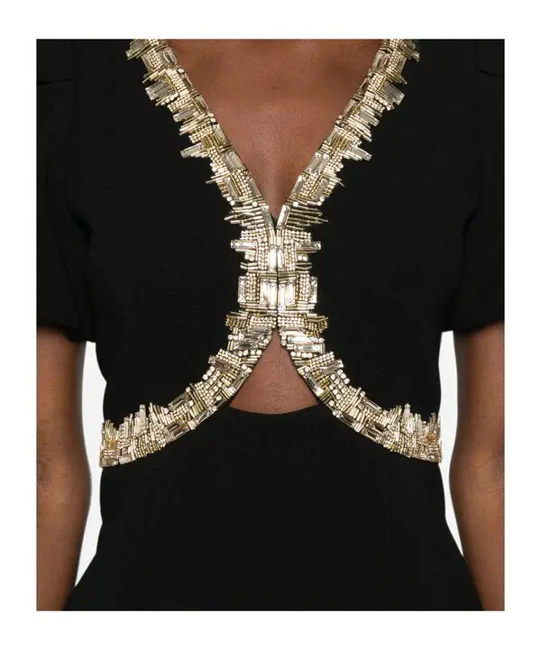 Rebecca Vallance Alexandrite Crystal-embellishment Midi Dress