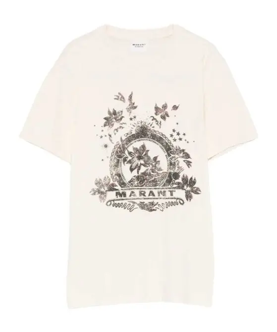 Isabel Marant Étoile Zewel Graphic-print T-shirt - Ecru