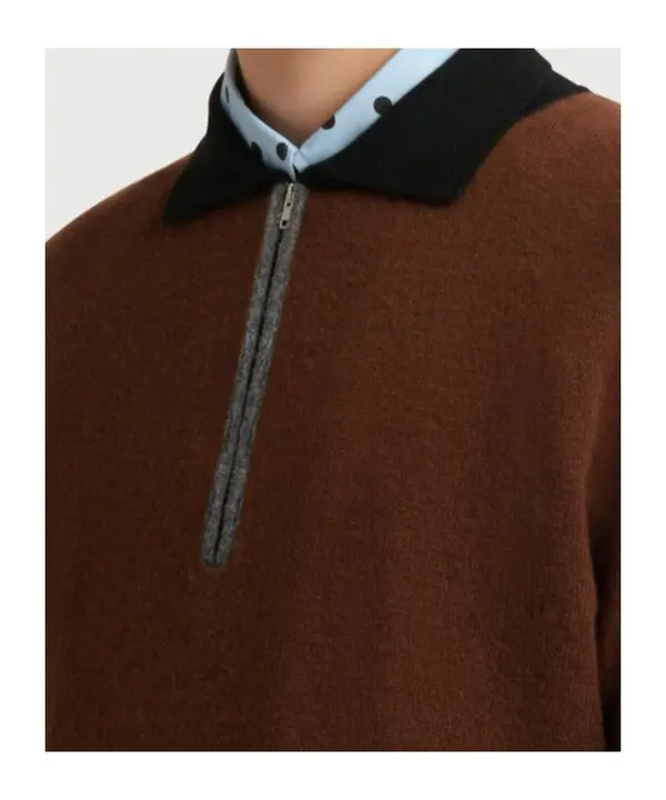 Marni Cashmere Polo Jumper With Layered Effect