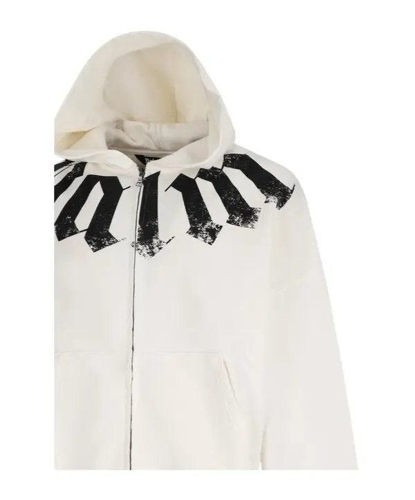 Palm Angels Big Neck Logo Zipped Hoodie