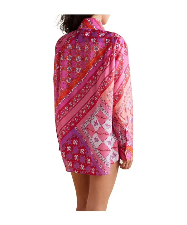 Emilio Pucci Oversized Printed Cotton-voile Shirt