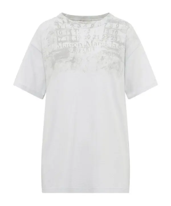 MAISON MARGIELA Numeric Logo Printed T-shirt - No