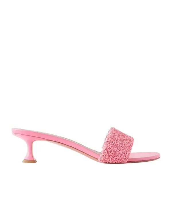 Amina Muaddi Straw Mules