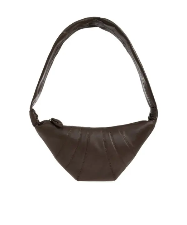 LEMAIRE Medium Croissant Bag In Nappa Lambskin Leather - Brown