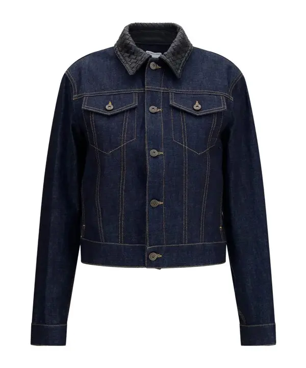 Bottega Veneta Denim Jacket With Classic Collar - No