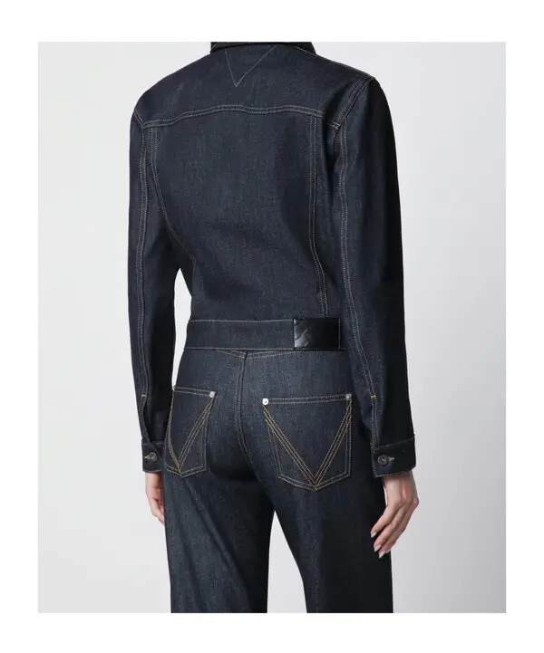 Bottega Veneta Denim Jacket With Classic Collar - No