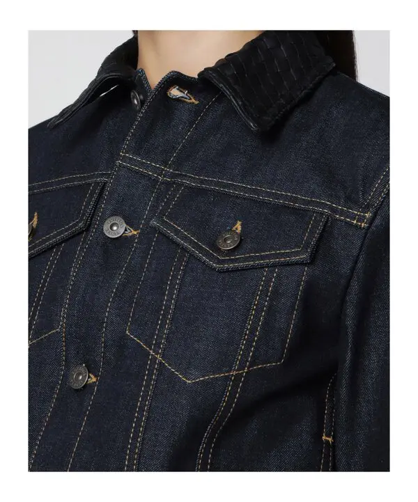 Bottega Veneta Denim Jacket With Classic Collar - No
