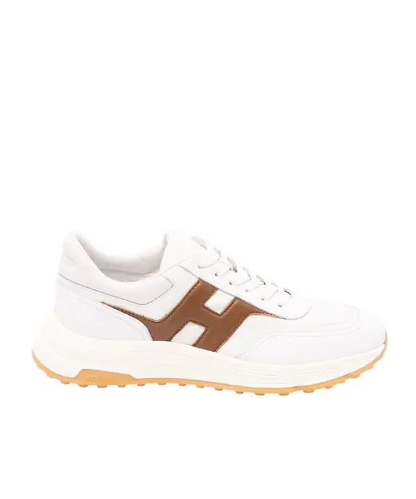Hogan Logo-patch Panelled Sneakers - White