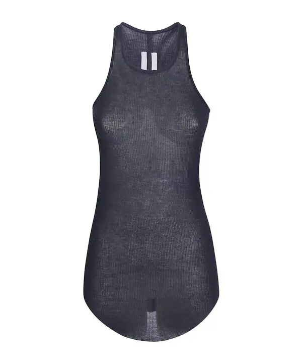 Rick Owens Round Neck Sleeveless Vest - Black