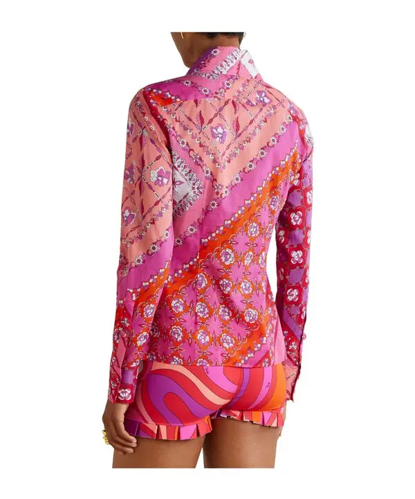 Emilio Pucci Printed Cotton-muslin Shirt