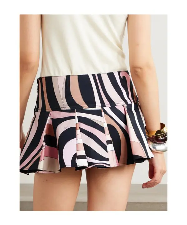 Emilio Pucci Printed Cotton-blend Gabardine Mini Skirt