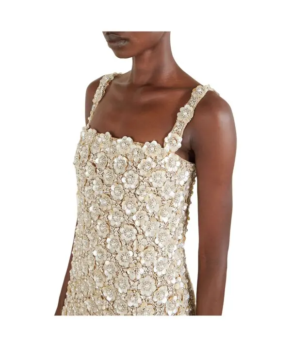 Oscar De La Renta Embellished Mini Dress