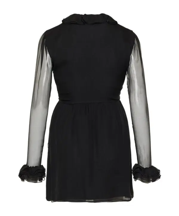 Gucci Ruffled Silk-chiffon A-line Mini Dress