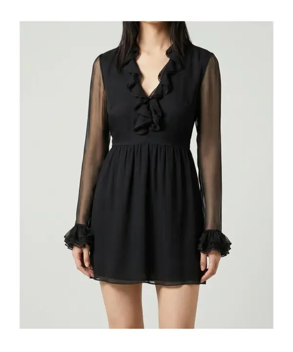 Gucci Ruffled Silk-chiffon A-line Mini Dress