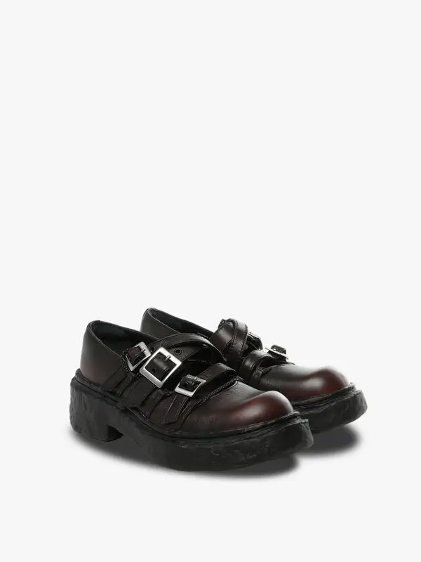 Camper Buckle Strap Loafers