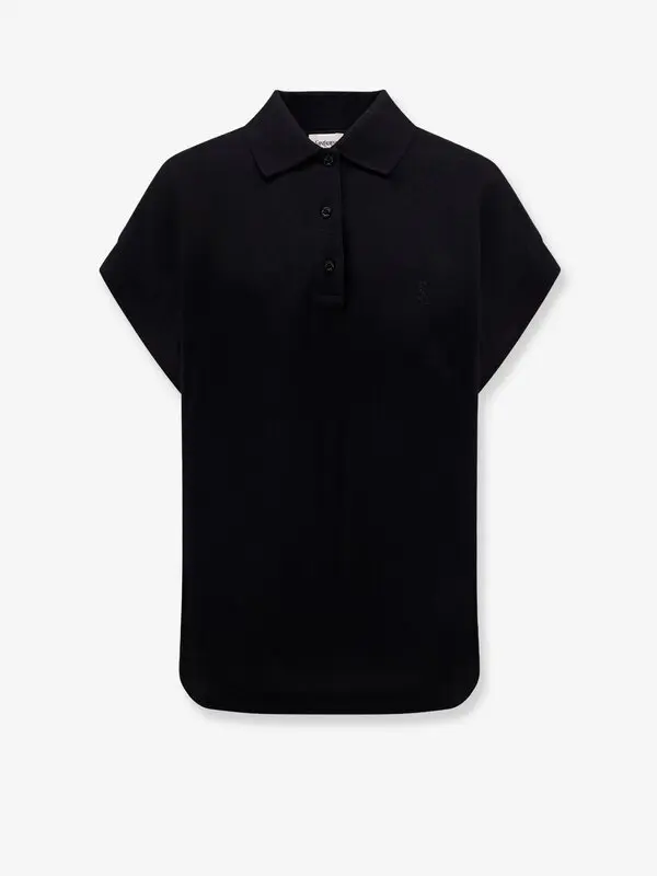 Saint Laurent Cotton Blend Polo Shirt With Logo