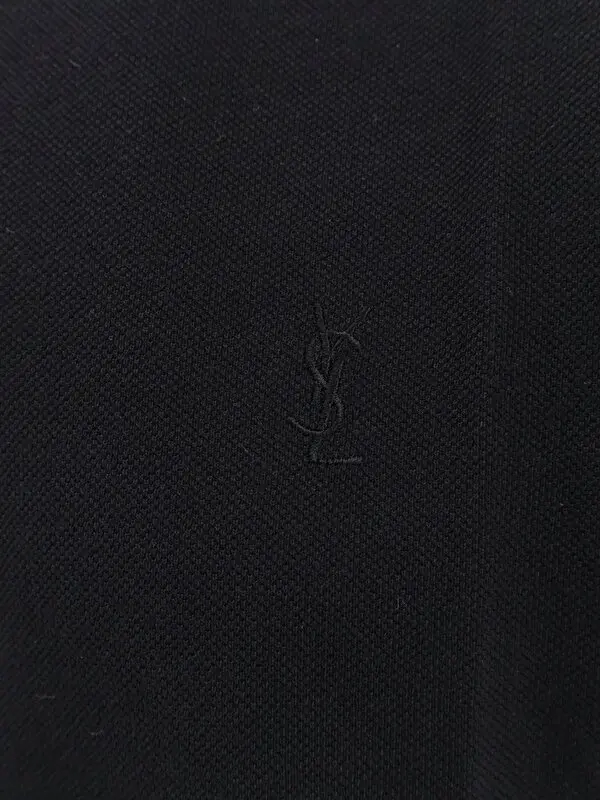 Saint Laurent Cotton Blend Polo Shirt With Logo