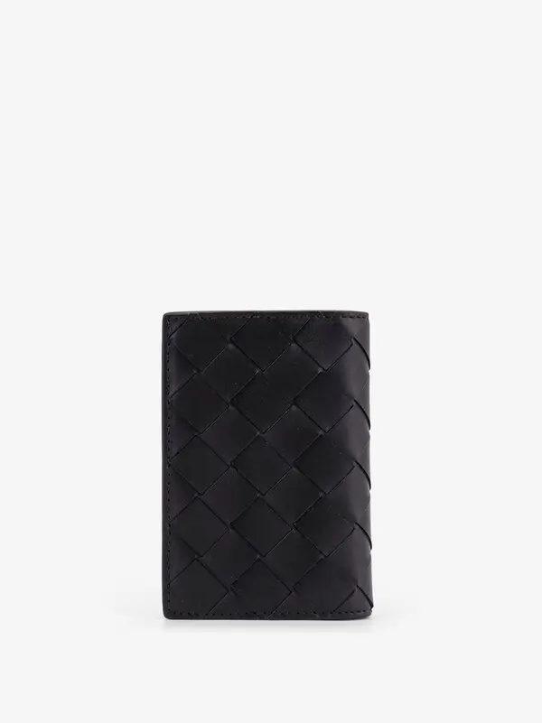 Bottega Veneta Leather Card Holder With Intrecciato Pattern