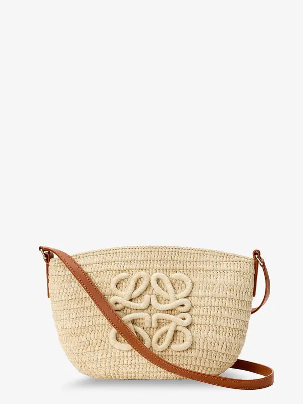 Loewe Paula's Ibiza Eclipse Raffia And Leather Crossbody Bag