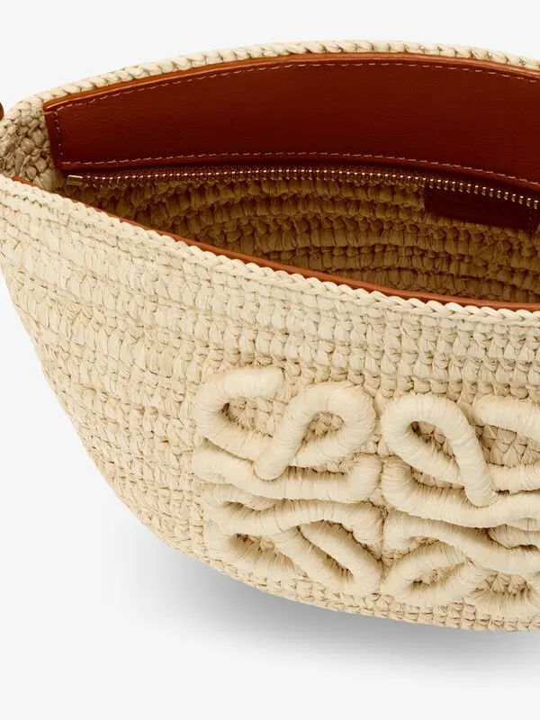 Loewe Paula's Ibiza Eclipse Raffia And Leather Crossbody Bag