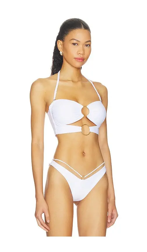 Luli Fama X Double Loop Bandeau Crop Top