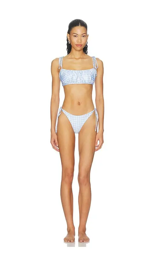 Peixoto Silas Bikini Top In Baby Blue
