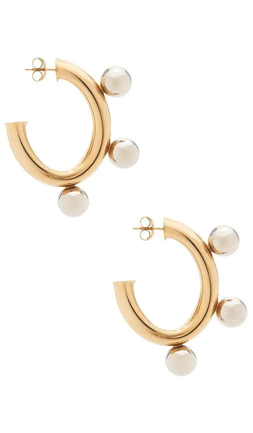 TPO Liora 3.0 Earrings In Metallic Gold,metallic Silver