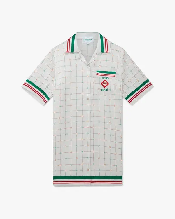 Casablanca Tennis Club Check Shift Dress