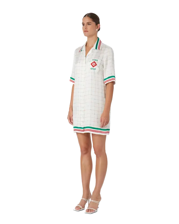 Casablanca Tennis Club Check Shift Dress