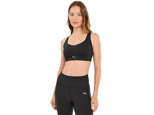 PUMA Pwrmode High Impact Racerback Sports Bra Bra Creme De Mint - Black