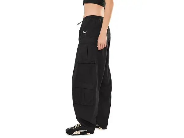 PUMA Essentials Relaxed Barrel Ripstop Cargo Slouchy Pants Clothing - Black