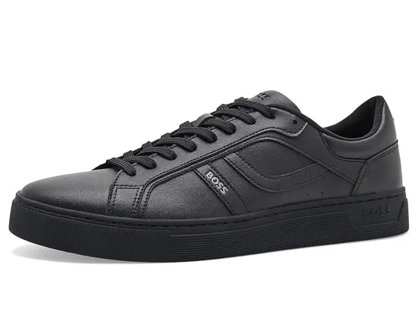 BOSS Rhys Solid Tennis Sneakers Shoes - Black