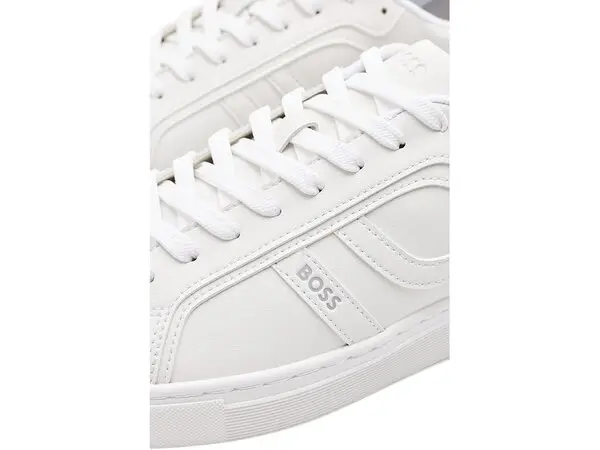 BOSS Rhys Solid Tennis Sneakers Shoes - White