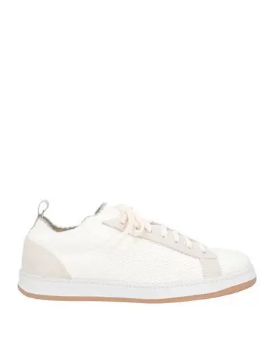 Eleventy Sneakers Size Soft Leather, Textile Fibers - White