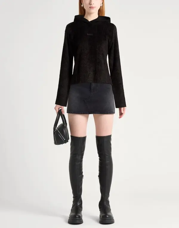 DISCLAIMER Brushed-felt Hooded Long-sleeve Pullover