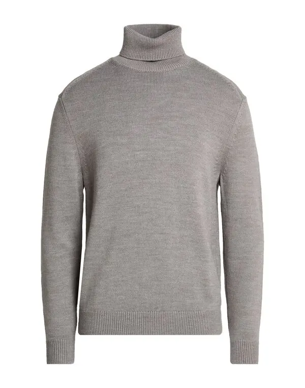 Armani Exchange Cotton Acrylic Virgin Wool Turtleneck - Light Grey