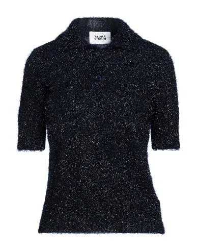 Alpha Studio Polo Shirt Midnight Size Viscose, Polyamide