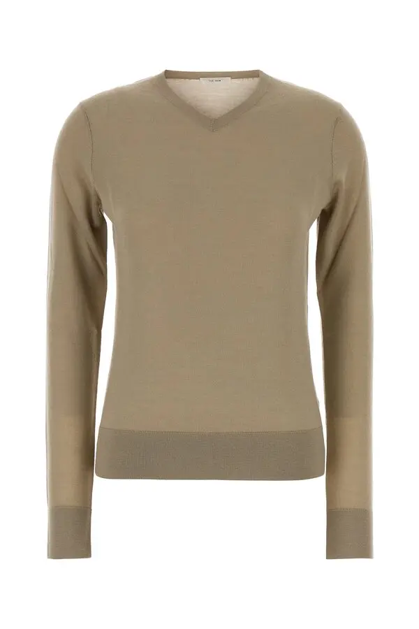 THE ROW Cappuccino Cashmere Blend Ondre Sweater