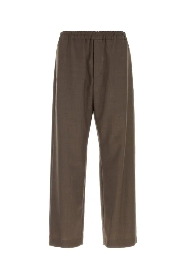 THE ROW Chocolate Wool Ari Pant
