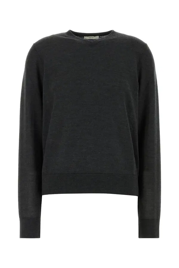 THE ROW Charcoal Cashmere Blend Ondre Sweater