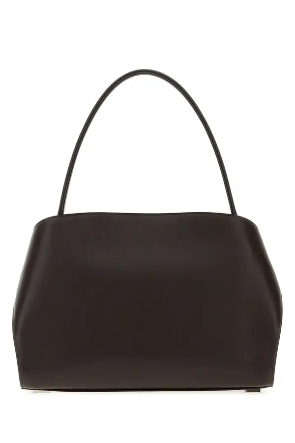 FERRAGAMO Dark Leather Medium Hug Soft Shoulder Bag