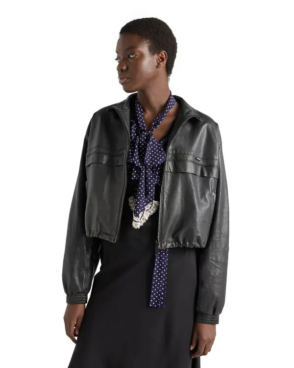 Prada Nappa Leather Jacket - Black